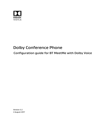 Dolby Conference Phone Configuration Guide | Manualzz