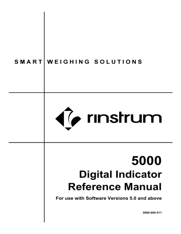 Rinstrum 5000 Indicators Reference manual | Manualzz