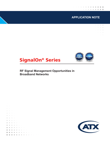 RF Signal Management SignalOn Application Note | Manualzz
