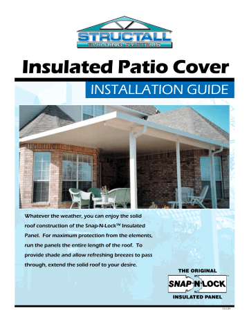 Insulated Patio Roof Panel Installation Instructions - Patio Ideas