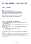 TELSTRA 4GX Wi-Fi Plus User Manual | Manualzz