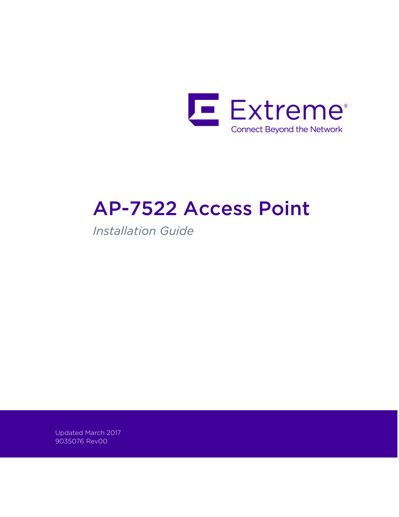 Extreme Networks AP-7522 Installation manual | Manualzz