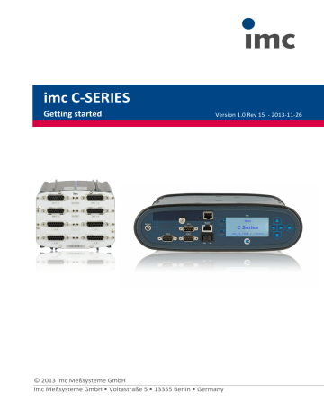 imc C-SERIES CS-8008-1 Getting Started | Manualzz