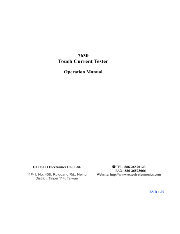 Extech Instruments 7630 Operation Manual | Manualzz