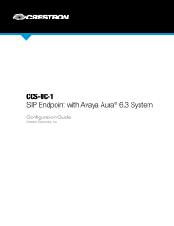 Crestron CCS-UC-1 - Configuration Guide, Product Manual, User guide