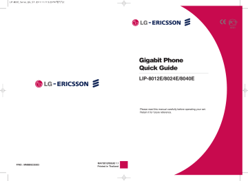 LG-Ericsson LIP-8012E Quick Manual | Manualzz