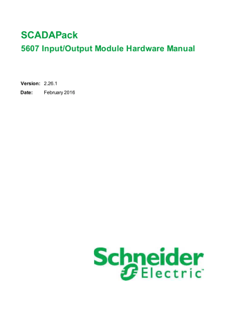 SCADAPack 5607 I/O module Hardware Manual | Manualzz