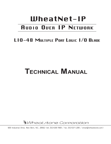 Logic I/O Blade LIO-48 Technical Manual | Manualzz