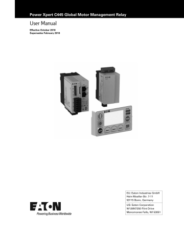 Eaton Power Xpert C445 User manual | Manualzz