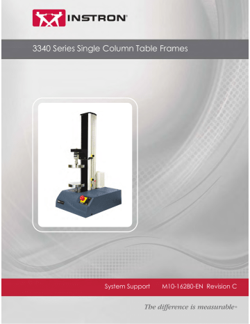Instron 3340 Series Single Column Table Frames System Support | Manualzz