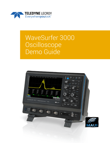 Oscilloscope WaveSurfer 3000 Demo Guide | Manualzz