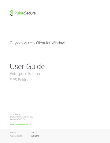 Odyssey Access Client User Guide | Manualzz