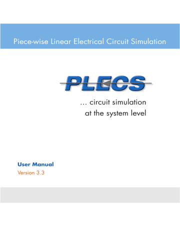 PLECS User Manual Version 3.3 | Manualzz