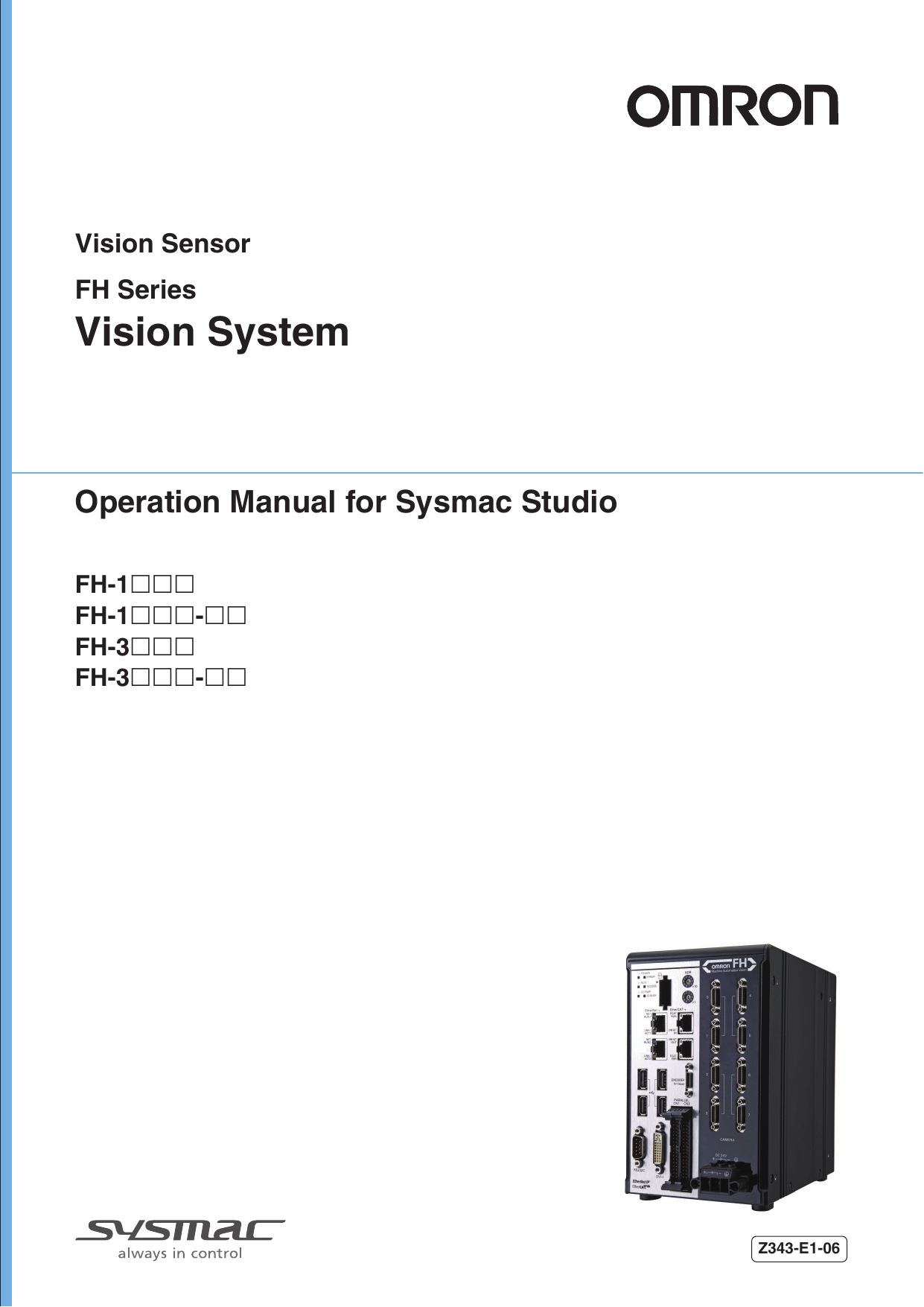Omron FH Series Vision System Sysmac Studio Operation Manual | Manualzz