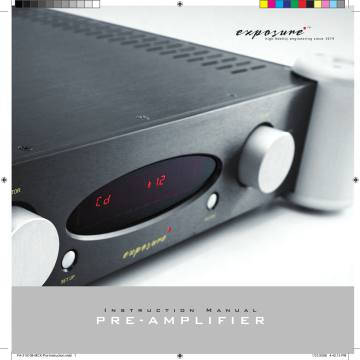 Exposure MCX Pre Amplifier Instruction Manual | Manualzz