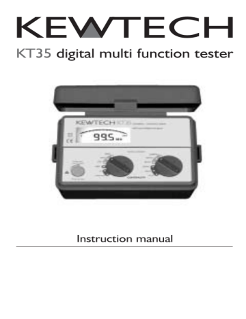 Kewtech KT35 Instruction manual | Manualzz