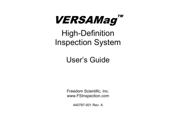VERSAMag User's Guide | Manualzz