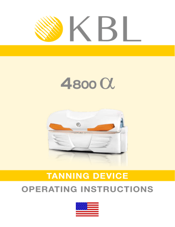 KBL 4800 alpha Tanning Device Operating Instructions | Manualzz
