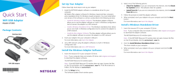Netgear A7000-10000S USB Network Adapter Installation manual | Manualzz