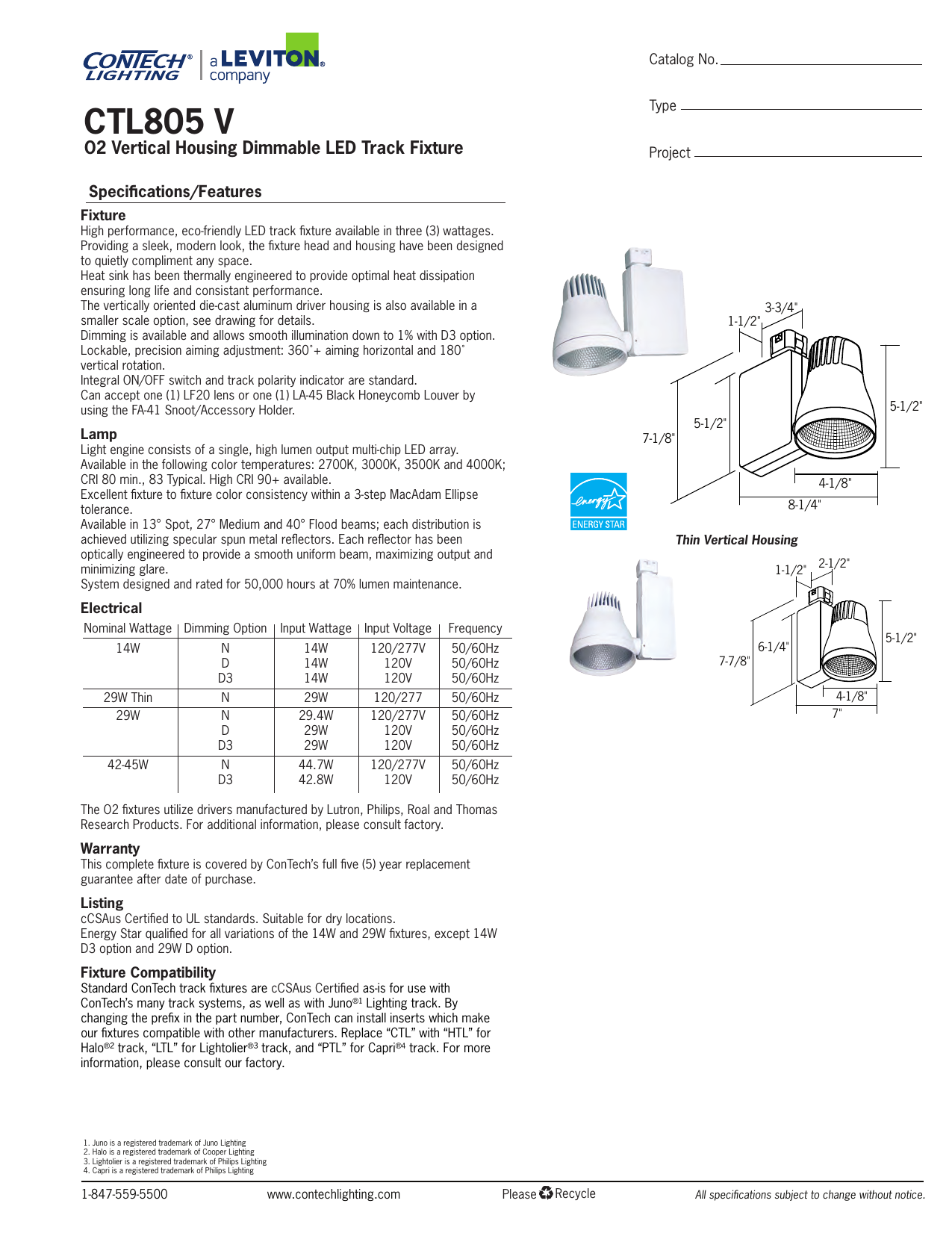 Contech Lighting Track | Shelly Lighting