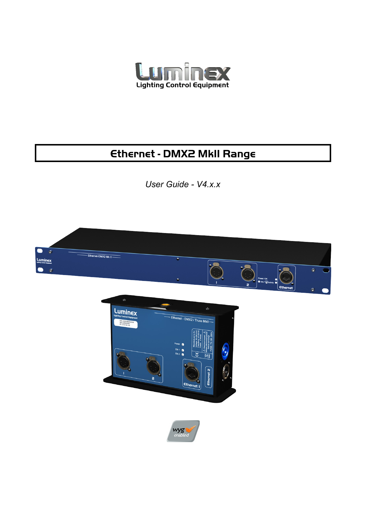 Luminex Ethernet-DMX2 MkII User Manual | Manualzz