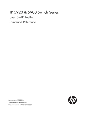 HP Switch 5920 & 5900 Command Reference | Manualzz