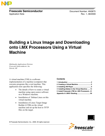 Linux Image i.MX: Application Note | Manualzz