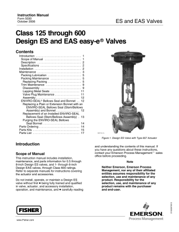 ES Valves, EAS Valves - Instruction Manual | Manualzz