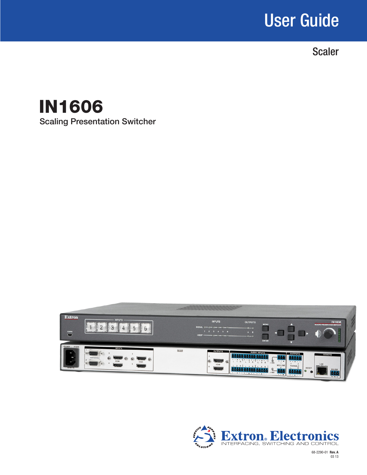 Extron electronics IN1606 User manual | Manualzz