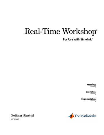 Real-Time Workshop Getting Started | Manualzz