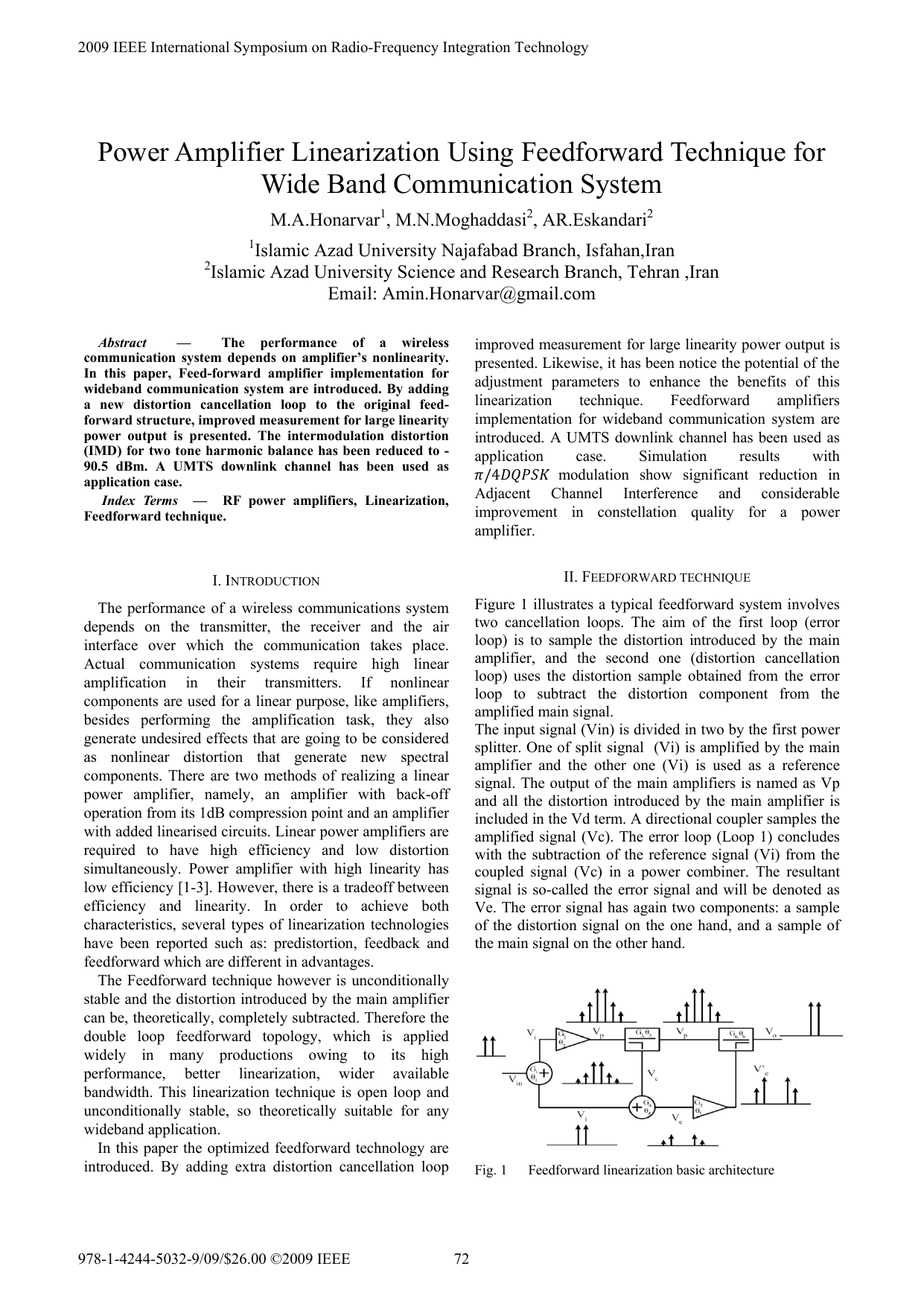 Feedforward amplifier theory of multiple intelligences