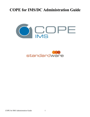 COPE for IMS/DC Administration Guide | Manualzz