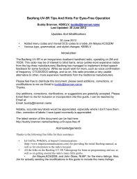 Baofeng UV-5R - User manual, User Guide, Owner's manual