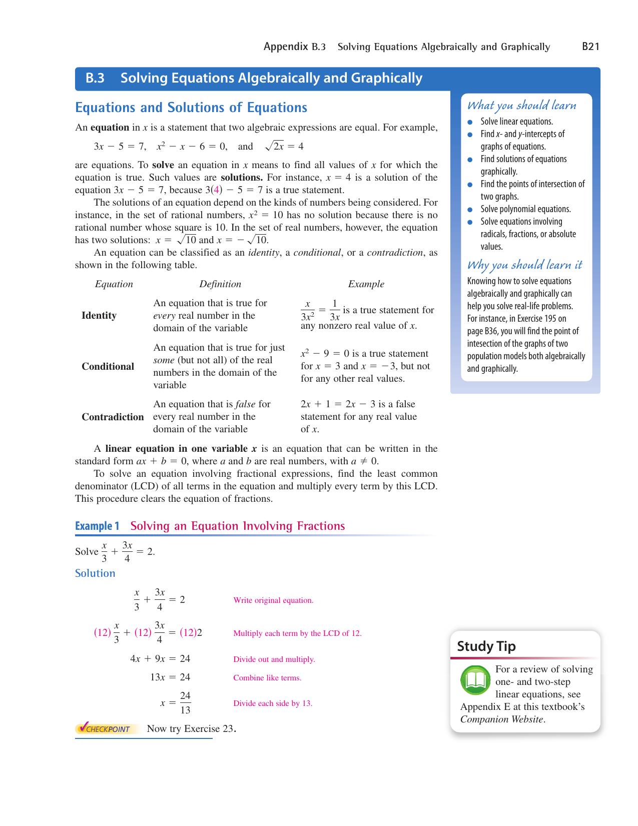 Appendix B 3 Solving Equations Algebraically And Graphically - Tessshebaylo Appendix B 3 Solving Equations Algebraically And Graphically - Tessshebaylo
