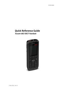 ASCOM D63 - Benutzerhandbuch, Produktdatenblatt | manualzz.com