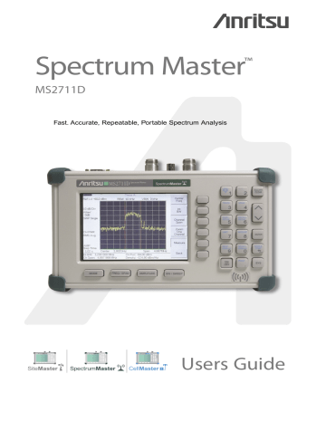 Spectrum Analyzer Spectrum Master MS2711D User Guide | Manualzz