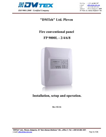 DMTech FP9000L-2 Installation, Setup And Operation | Manualzz