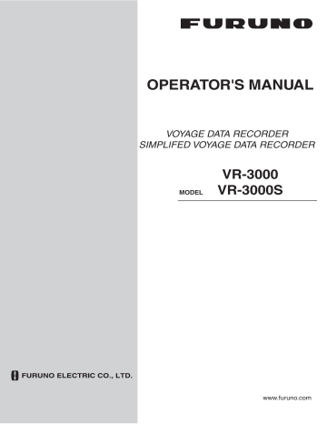 Furuno VR-3000 Operator's Manual | Manualzz