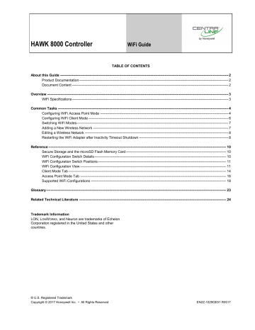 HAWK 8000 Controller WiFi Guide | Manualzz