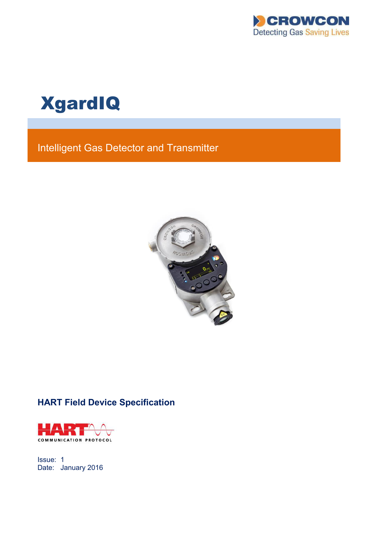 Crowcon XgardIQ Fixed Gas Detector Specification | Manualzz