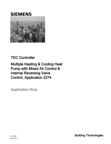 Heat Pump Controller TEC Application Note | Manualzz