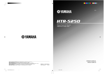 Yamaha HTR-5250 manual | Manualzz