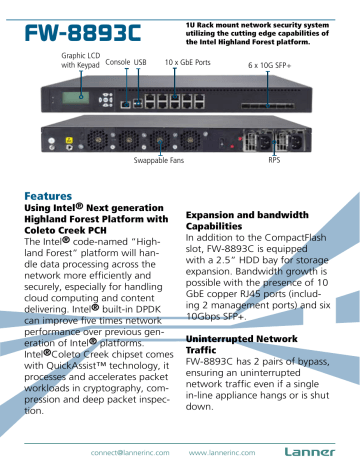 Lanner FW-8893C Datasheet | Manualzz