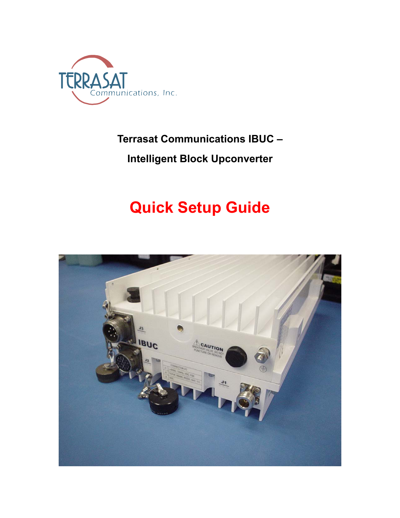 Terrasat Communications IBUC – Intelligent Block Upconverter | Manualzz
