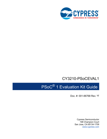 Cypress PSoC 1 CY3210-PSoCEVAL1 manual | Manualzz