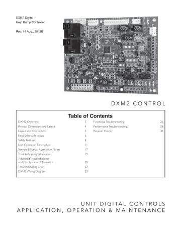 DXM2 Heat Pump Controller Instruction Manual | Manualzz