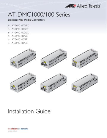 Allied Telesis AT-DMC1000/LC Installation manual | Manualzz