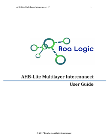 AHB-Lite Multilayer Interconnect IP User Guide | Manualzz