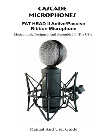 Cascade Microphones FAT HEAD II Manual And User Manual | Manualzz