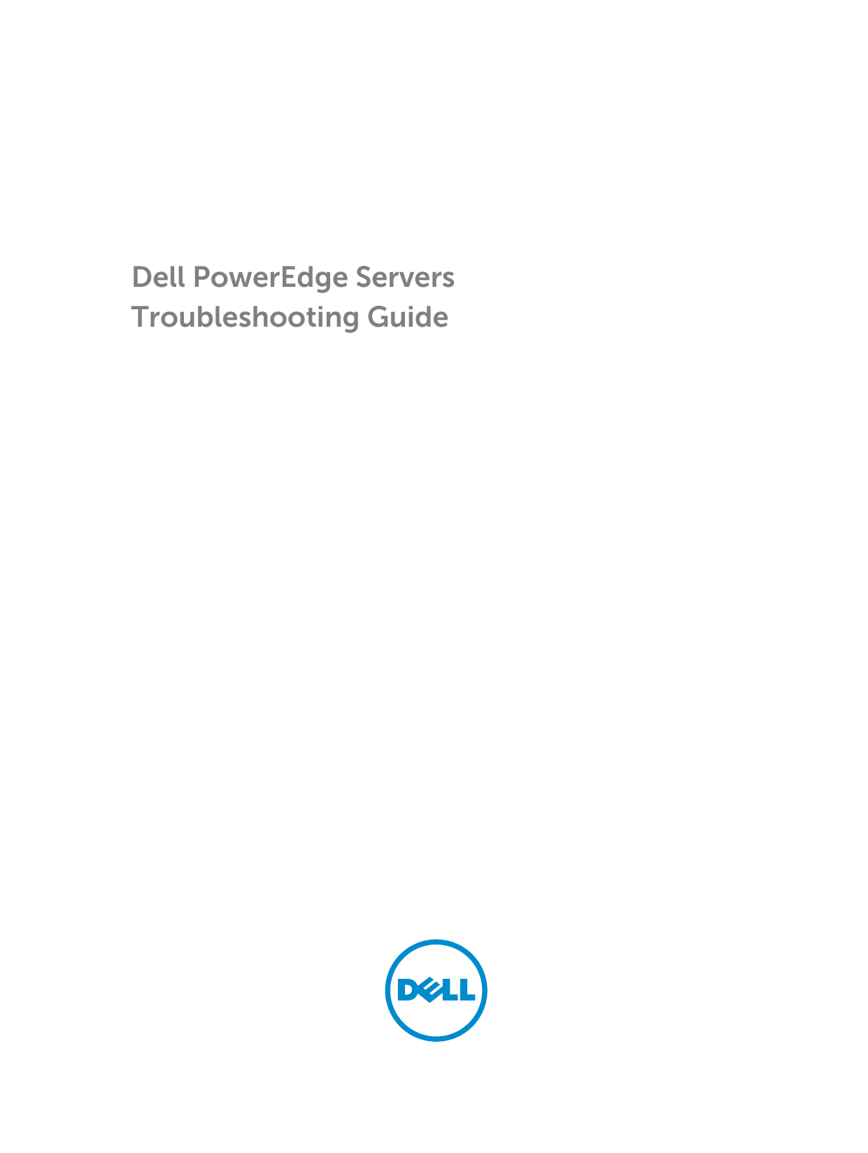 Dell PowerEdge Servers Troubleshooting Guide | Manualzz